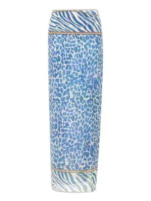 MC2 SAINT BARTH Safari Print Maxi Skirt - Blue