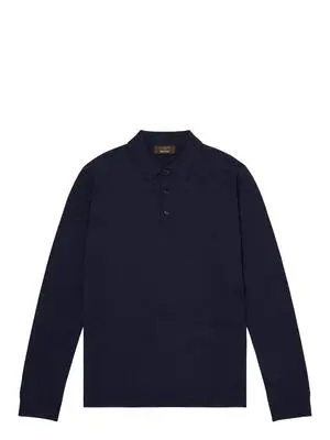 SLOWEAR Slim-fit Flexwool Polo Shirt - Blue