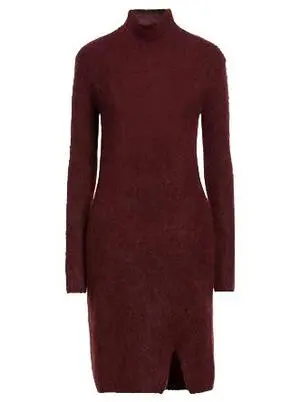 VICOLO Alpaca Wool Blend Mini Dress - Red