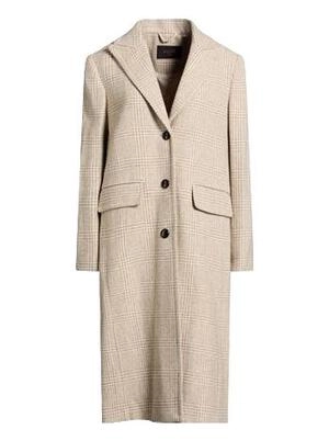 PALTO' Paltò Wool Glen Plaid Coat Ivory