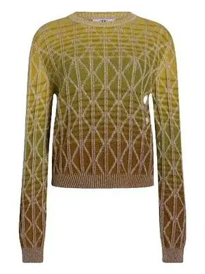 Missoni Multicolor Geometric Print Crewneck Sweater - Green