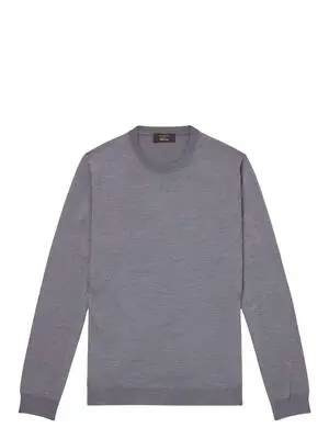 SLOWEAR Slim-fit Wool-blend Sweater - Gray