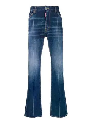 Dsquared2 Stonewashed Straight-leg Jeans - Blue