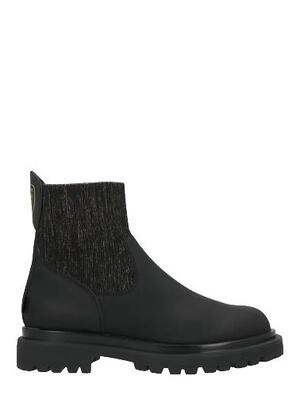 BLAUER. Leather And Textile Ankle Boots - Black