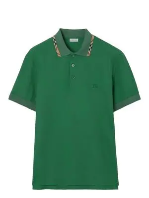 Burberry Logo Cotton Polo Shirt - Green