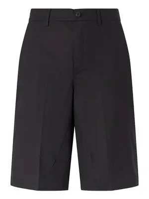 Rick Owens Straight-leg Cotton-blend Canvas Shorts - Black
