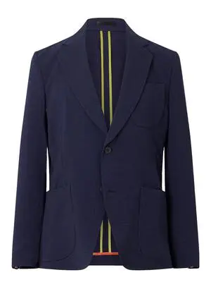 Paul Smith Wool-blend Seersucker Blazer - Blue