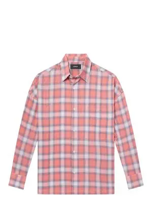 NAHMIAS Checked Cotton-blend Shirt - Red