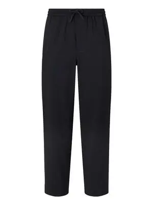 Loewe Straight-leg Wool Drawstring Trousers - Black