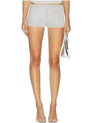 GUIZIO Relaxed Metallic Short - Silver