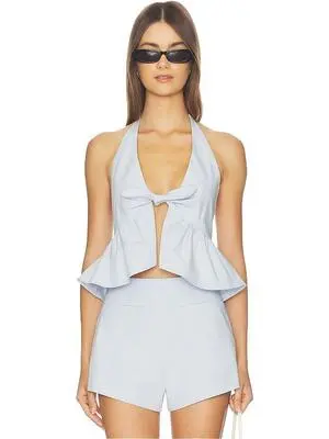 Majorelle Ruby Halter Top - Light Blue