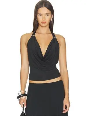 GUIZIO Nellie Halter Top - Black