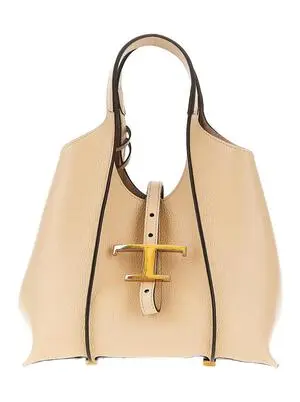 TOD'S Mini T Timeless Shopping Bag - Beige