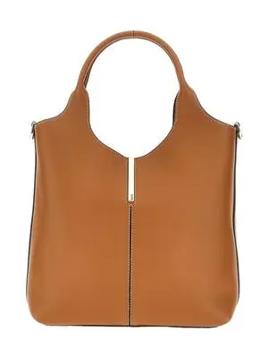 TOD'S TOD'S Leather Small Shopping Tote Bag Brown