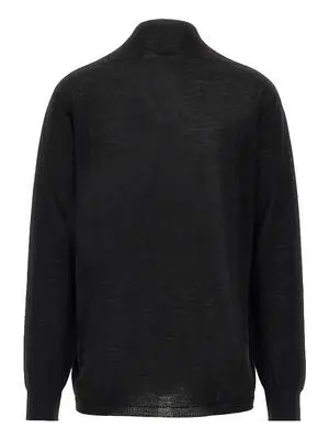 Rick Owens Oversized Turtleneck Sweater - Black