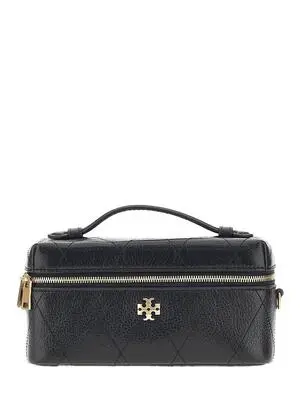Tory Burch Quilted Leather Beauty Case Bag - Black