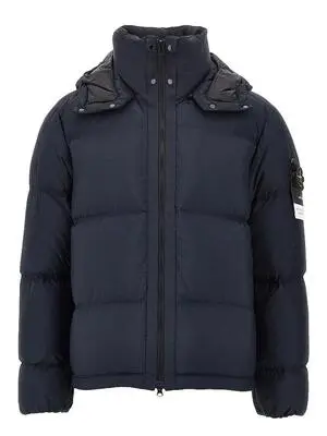 Stone Island Matt Ripstop Cordura Down Jacket - Blue