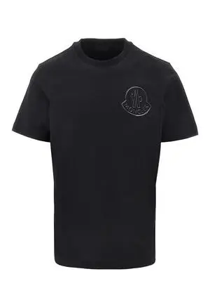 Moncler Rubberized Logo T-hirt - Black