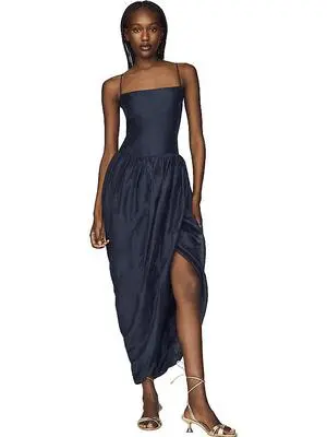 Amanda Uprichard Castello Midi Dress - Navy