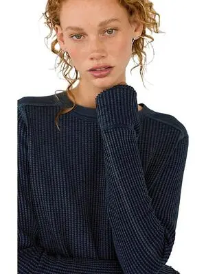Free People Baby Blake Thermal Top - Outer Space