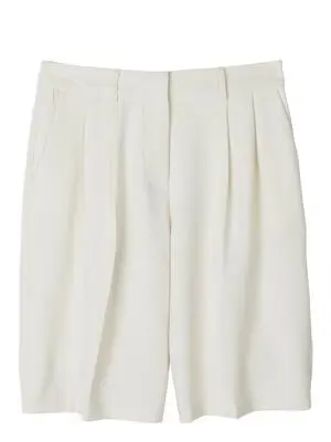Stylein Bore Tailored Crepe Shorts - Ivory