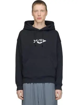 Adidas Y-3 French Terry Liquid Logo Hoodie - Black