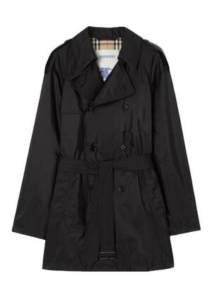 Burberry Mid-length Leadenham Trench Coat - Black