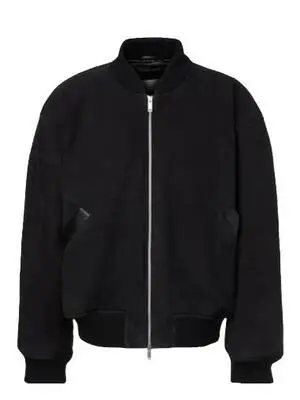 Studio Nicholson X Aaron Levine Berkeley Suede Bomber Jacket - Black