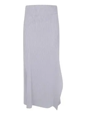 Issey Miyake Pleated Long Skirt - Gray