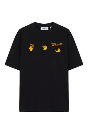 Off-White Logo Printed Crewneck T-shirt - Black