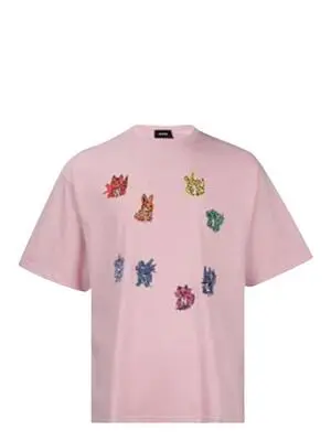 We11Done Sticker-print T-shirt - Pink