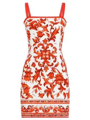 Dolce & Gabbana Majolica Print Mini Dress - Multi-color
