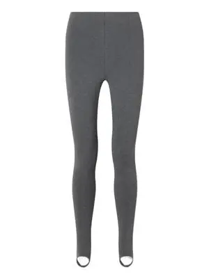 Tove Footed Stretch Knit Leggings - Black