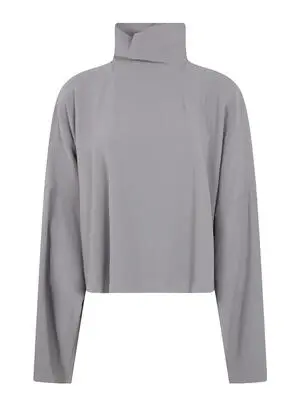 RICK OWENS Rick Owens High Collar Long Sleeve Top