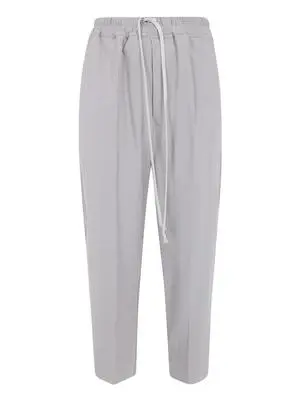 Rick Owens Drawstring Cropped Trousers - Gray