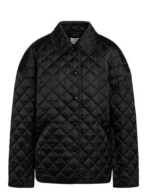 TOTEME Quilted Collared Long-sleeved Casual Jacket - Black