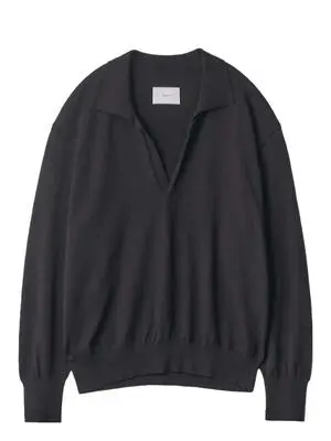 SSSTEIN Long-sleeved Polo Shirt - Black