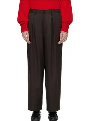 SSSTEIN Wool Gabardine Trousers - Black