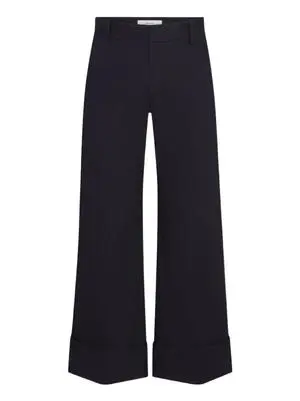 FRAME Cuffed Slim Palazzo Trousers - Navy