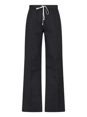 Rick Owens Dietrich Drawstring Waist Trousers - Black