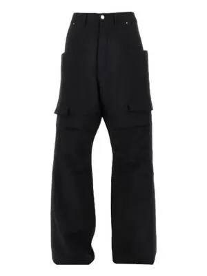 Rick Owens Cargo Pants With Belt Loops And Pockets - Black
