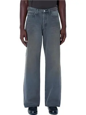 SSSTEIN Loose Wide-leg Denim Jeans - Black