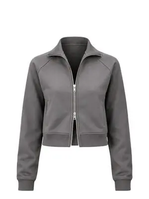 SAMSOE SAMSOE Zip Collared Top - Gray