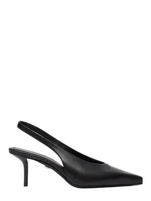 Max Mara Pointed-toe Slingback High-heeled Sandals - Black