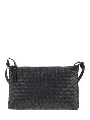 Bottega Veneta Woven Leather Shoulder Bag - Black