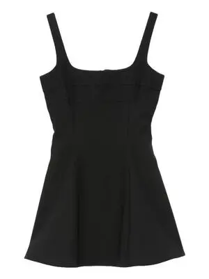Stine Goya Sleeveless Square Neck Patchwork Dress - Black