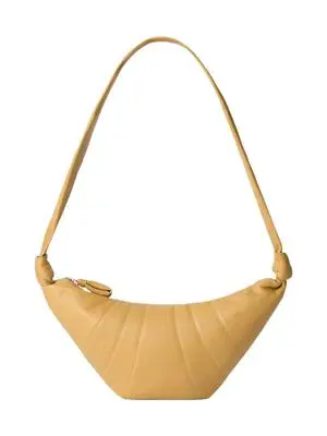LEMAIRE Lemaire Medium Croissant Bag In Goat Leather Walnut
