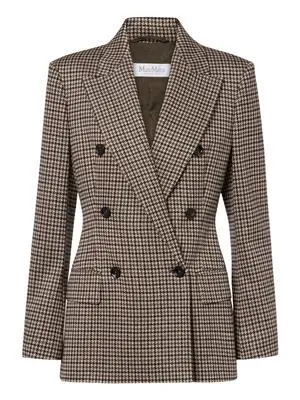 Max Mara Houndstooth Double-breasted Blazer - Multicolor