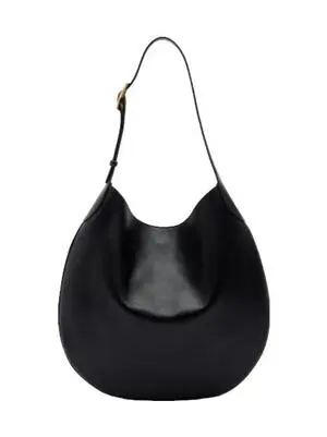 NILI LOTAN Jagger Medium Leather Shoulder Bag - Black