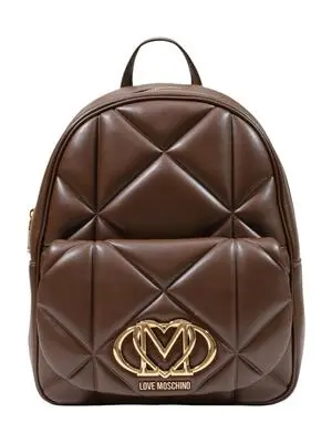 Moschino Quilted Backpack - Brown